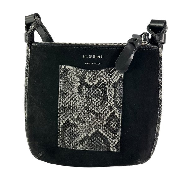 M. Gemi | Bags | Genuine M Gemi Black Leather The Rosetta Crossbody ...